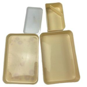 Kitchen | Vintage Farmhouse Chicken Food Storage Containers Lunch Box ...